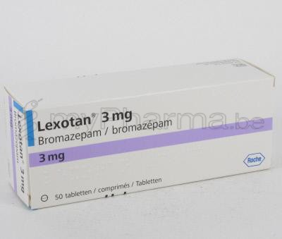 : Home > Zoek op actief bestanddeel - B - Bromazepam - LEXOTAN 3 MG 50 TABL