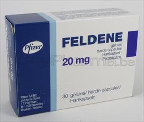 : Home > Zoek op actief bestanddeel - P - Piroxicam - FELDENE 20 MG 30 CAPS