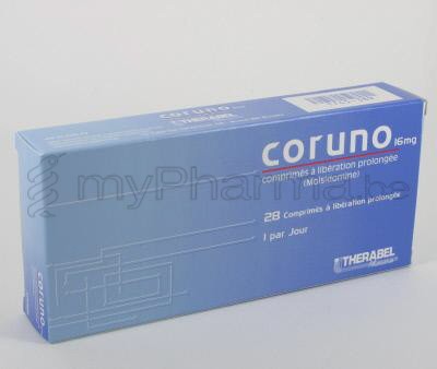 : Home > Zoek op actief bestanddeel - M - Molsidomine - CORUNO 16 MG 28 ...